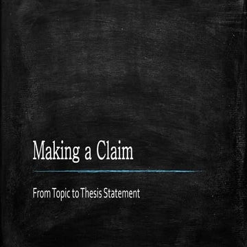 Making a claim | PPTX