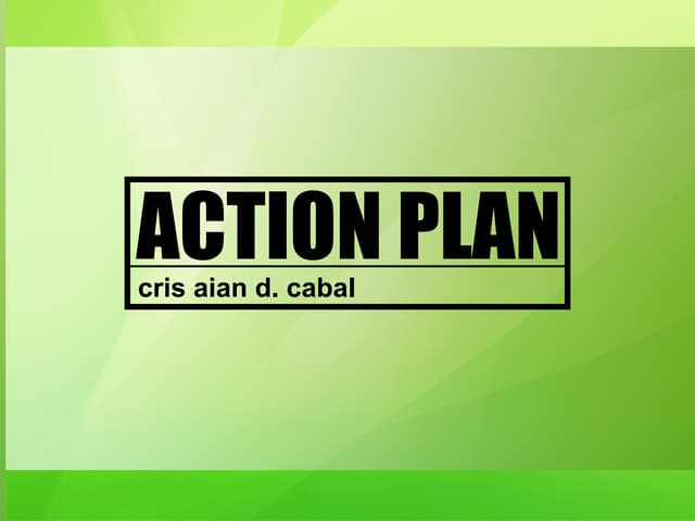 Action Plan Ppt Pptx