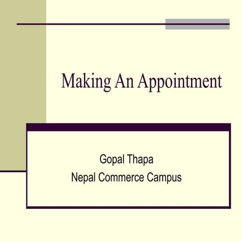 Making an appointment | PPT