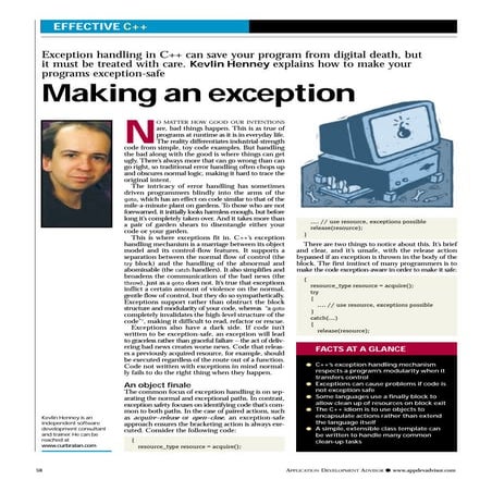 Making An Exception Pdf Programming Languages Computing