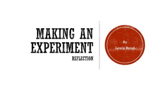 Making an Experiment - Planning | PPT