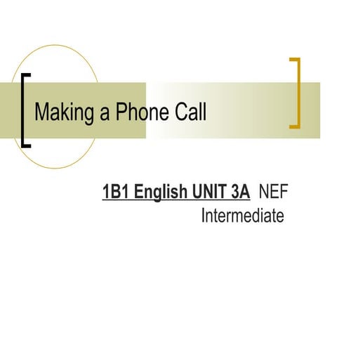 Vocabulary and expressions used to make a phone call | PPT