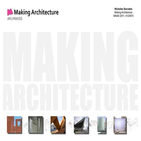 Architecture Building Material Study - Concrete, Masonry, Glass, Timber ...