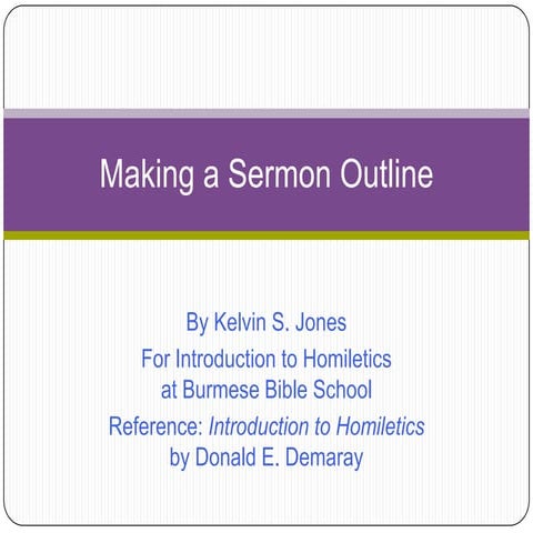 Making a sermon outline | PPTX