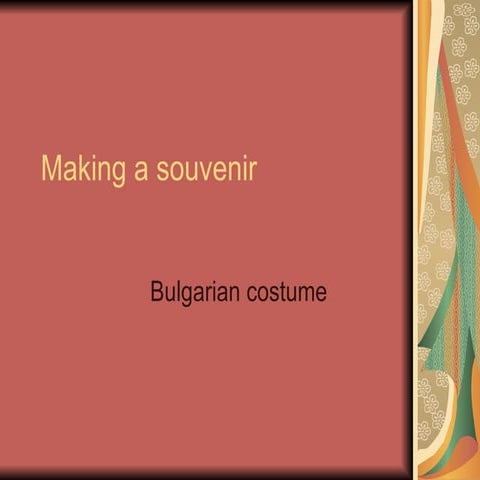 Making a souvenir | PPT