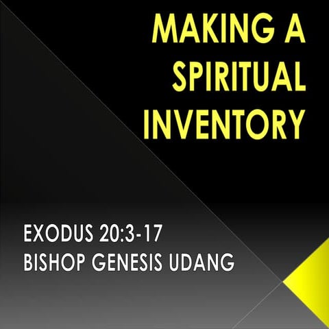 Making a spiritual inventory | PPTX