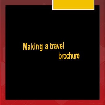 Travel brochure grade 8 | PPTX