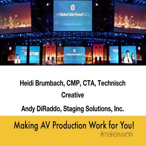 Making AV Production Work for You | PPT