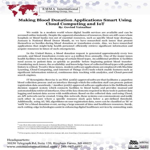 Making Blood Donation Applications Smart Using Cloud Computing and IoT ...