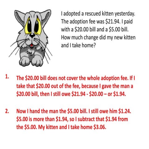 Making Change Word Problems | PPTX