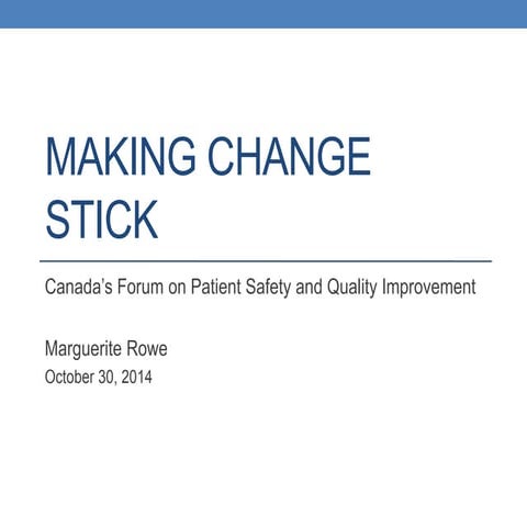Making change stick | PPTX