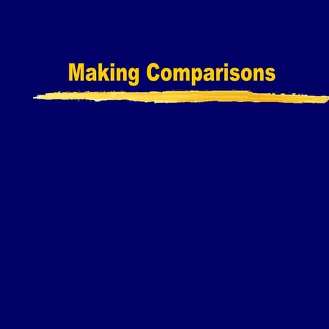 Making Comparisons | PPT