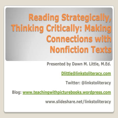 Making connections with nonfiction texts | PPT