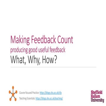 Making feedback count | PPTX