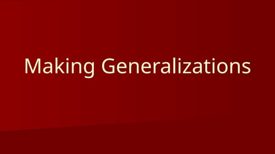 making generalizations- | PPT