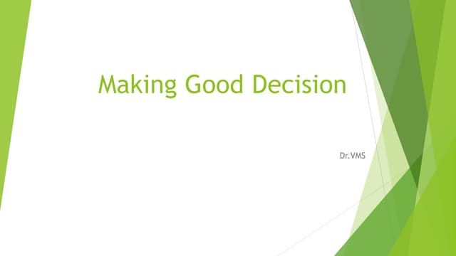 Decision making in Nursing Management | PPTX | Business Administration ...