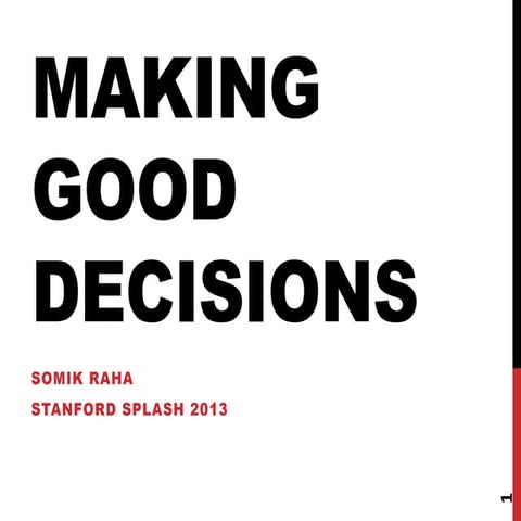 Making Good Decisions | PPTX