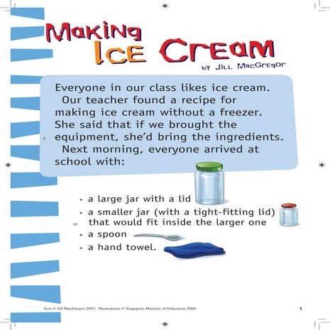 Making ice cream teaching text colour[1] | PDF