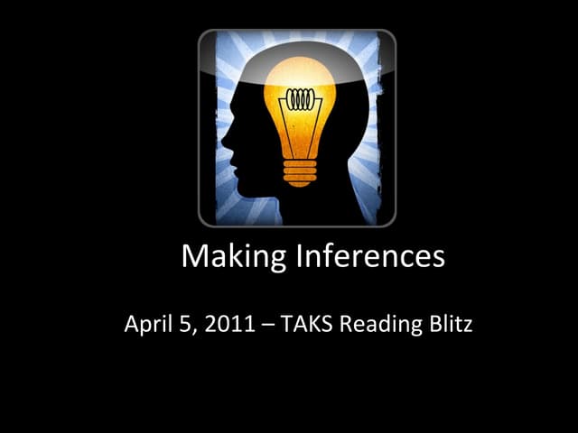 Making inferences and drawing conclusions | PPT