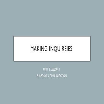 Inquiry Letter | PPTX