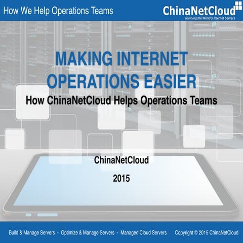 Making Internet Operations Easier | PPT