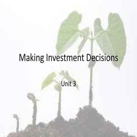 Making investment decisions | PPTX