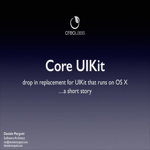 Making Ios Uikit Simulator For Macos X Ppt