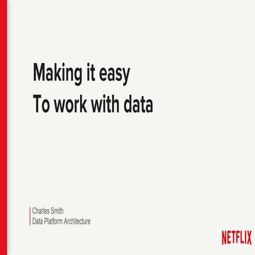 Making it easy to work with data | PDF