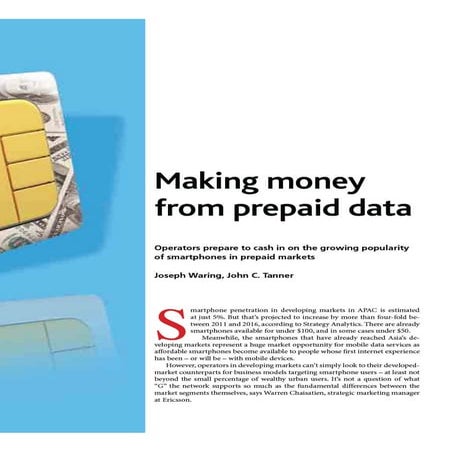 Making Money from Prepaid Mobile Data | PDF