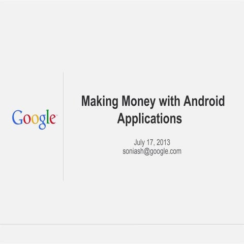 Making money with android applications | PPT
