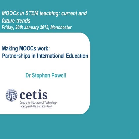 Making MOOCs Work | PPT