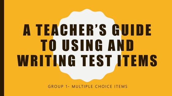 Matching test items | PPTX