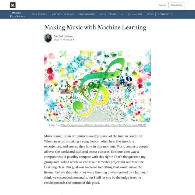 Making music with machine learning towards data science | PDF