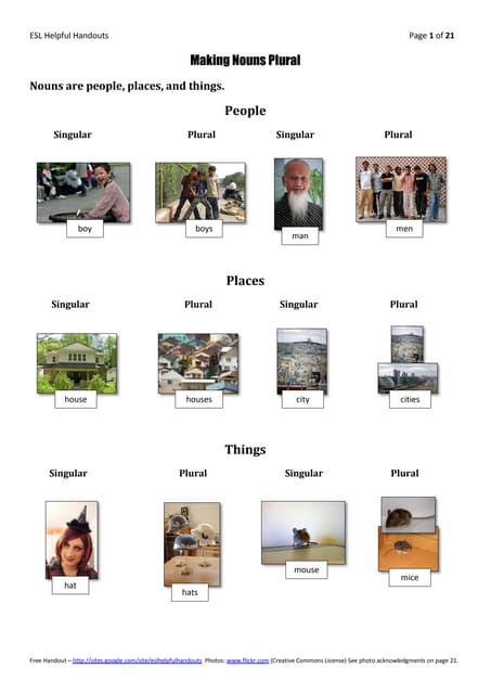 Plural noun worksheet | PDF