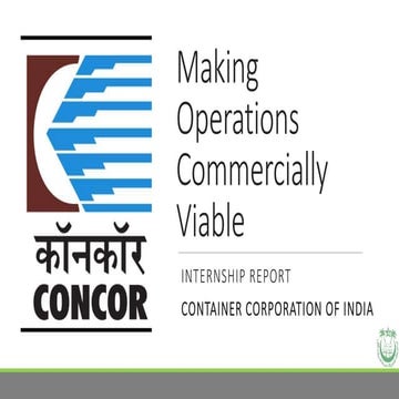 Making Operations Commercially Viable | CONCOR | PPTX