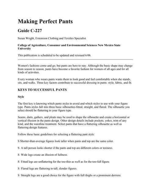 Take body measurements (men's apparel) | PPT