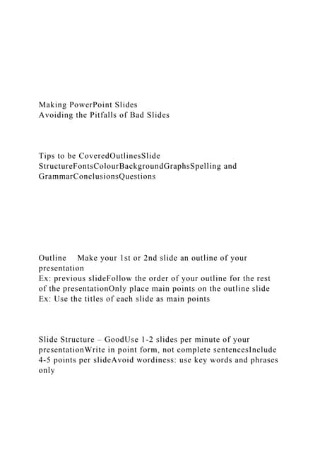 How to present a research paper using power point | DOCX | Science