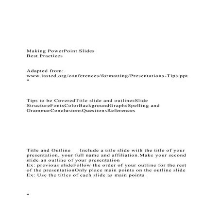 Document and PPT training preparation in documents | PPT