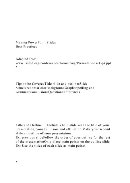 How to present a research paper using power point | DOCX | Science