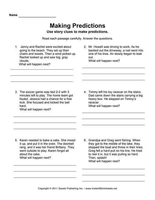 Making predictions presentation | PPT