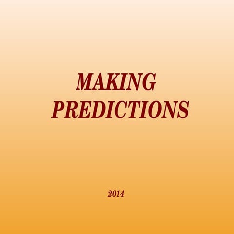 Making Predictions | PPT