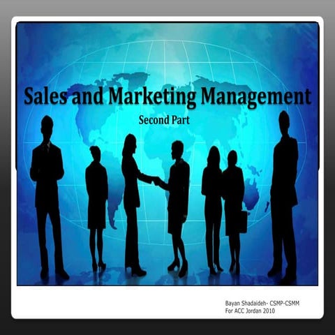 Sales and Marketing Management "2" | PPT | Free Download