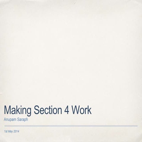 Making section 4 work | PPTX