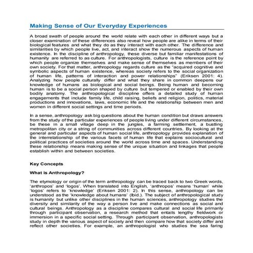 Making sense of our everyday experiences | DOCX