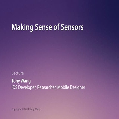 Making Sense of Sensors | PPT
