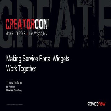 Making Service Portal Widgets Work Together Ppt 