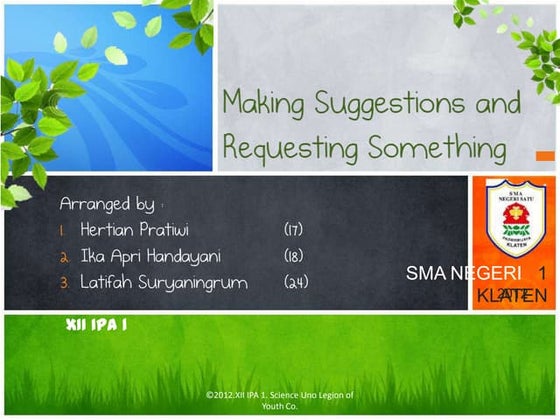 Making suggestions | PPT
