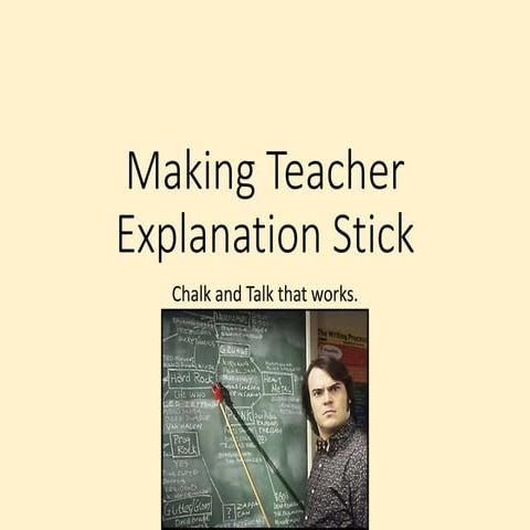 Making teacher explanation stick | PPTX