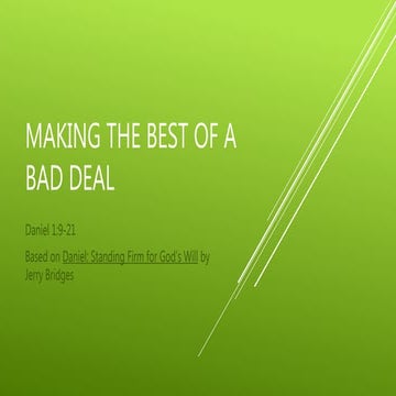 Making the best of a bad deal | PPTX