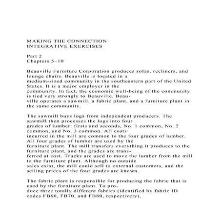 MAKING THE CONNECTIONINTEGRATIVE EXERCISESPart 2Chapte.docx